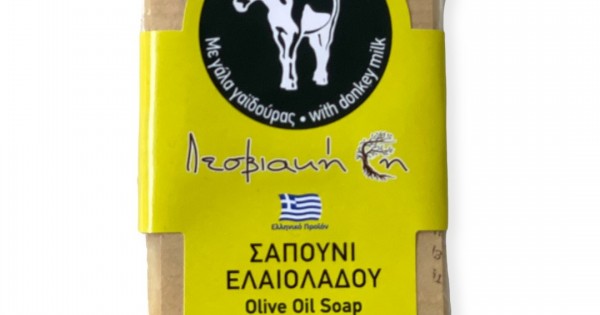 ΣΑΠΟΥΝΙ ΕΛΑΙΟΛΑΔΟΥ ΜΕ ΓΑΛΑ ΓΑΪΔΟΥΡΑΣ 100 G Λεσβιακή Γή